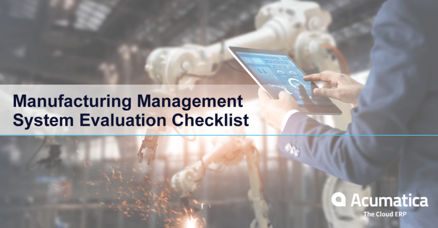 Manufacturing Management System Evaluation Checklist | Evron Computer ...